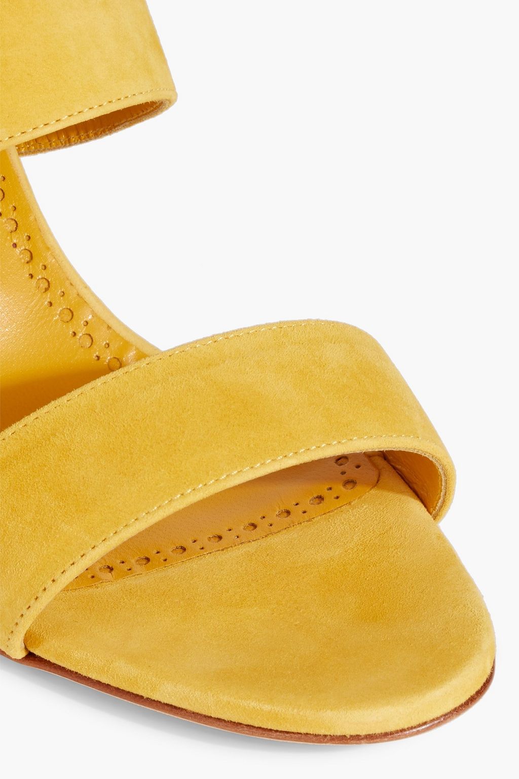 MANOLO BLAHNIK Gable 70 buckled suede mules | THE OUTNET