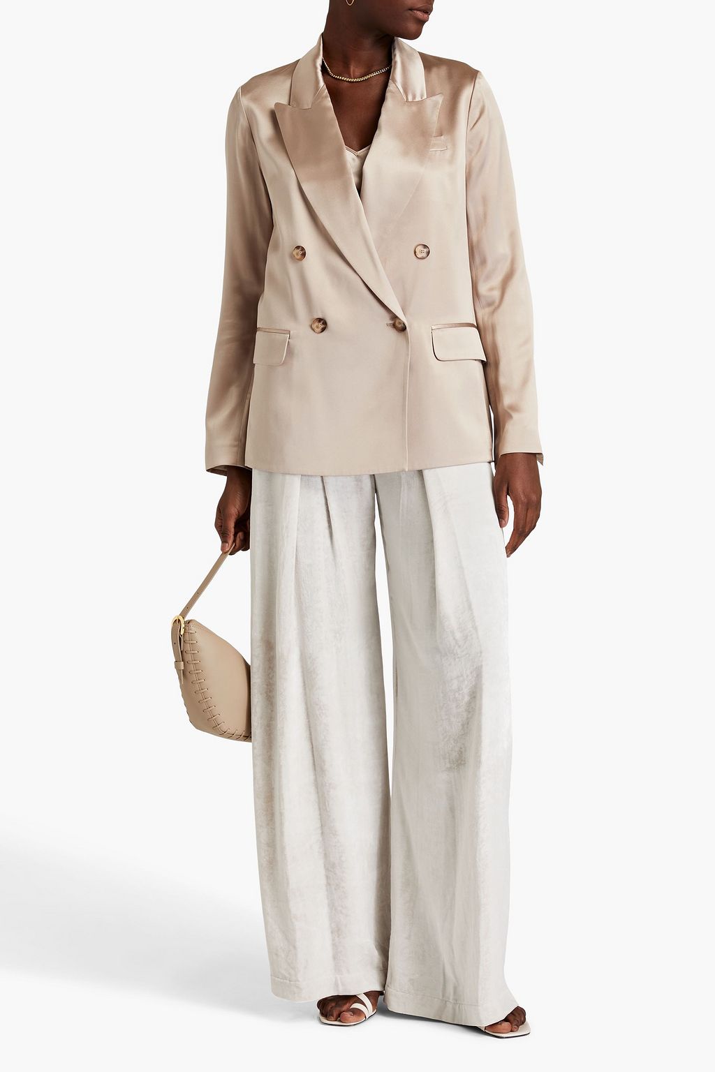 JOSEPH Jaden silk-satin blazer | THE OUTNET