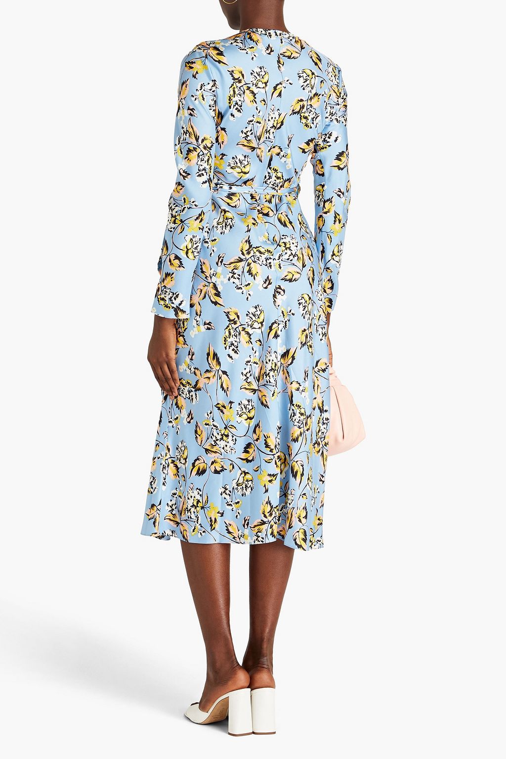 DIANE VON FURSTENBERG Tilly floral-print silk-twill midi wrap dress ...