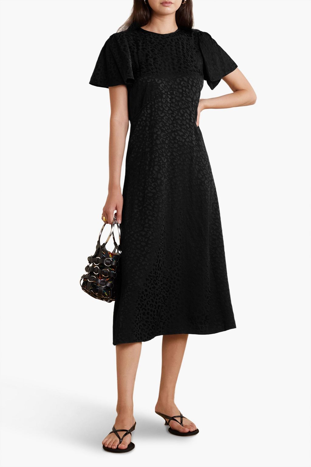 MICHAEL MICHAEL KORS Satin-jacquard midi dress | THE OUTNET
