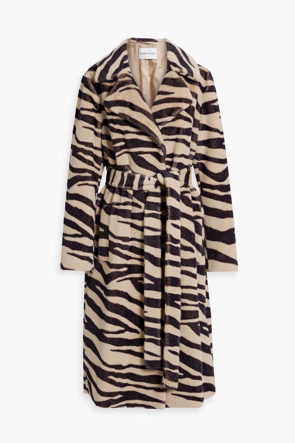 STAND STUDIO Winnie zebra-print coat | THE OUTNET