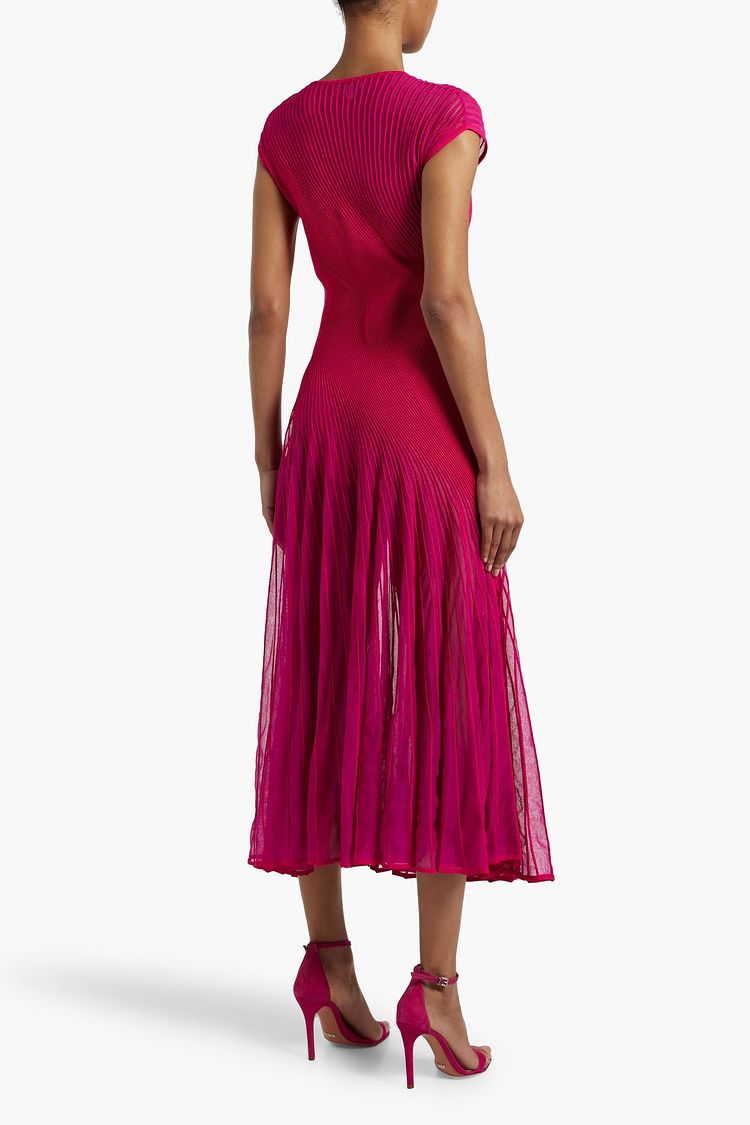 ALAÏA Archetypes ribbed-knit midi dress | THE OUTNET