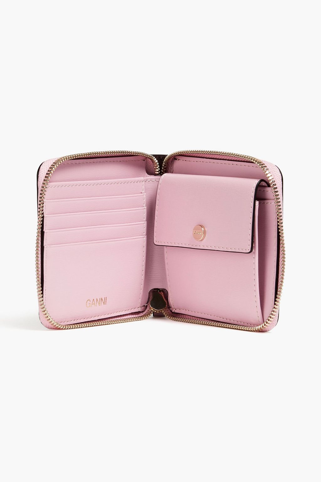 GANNI Two-tone embossed wallet | THE OUTNET