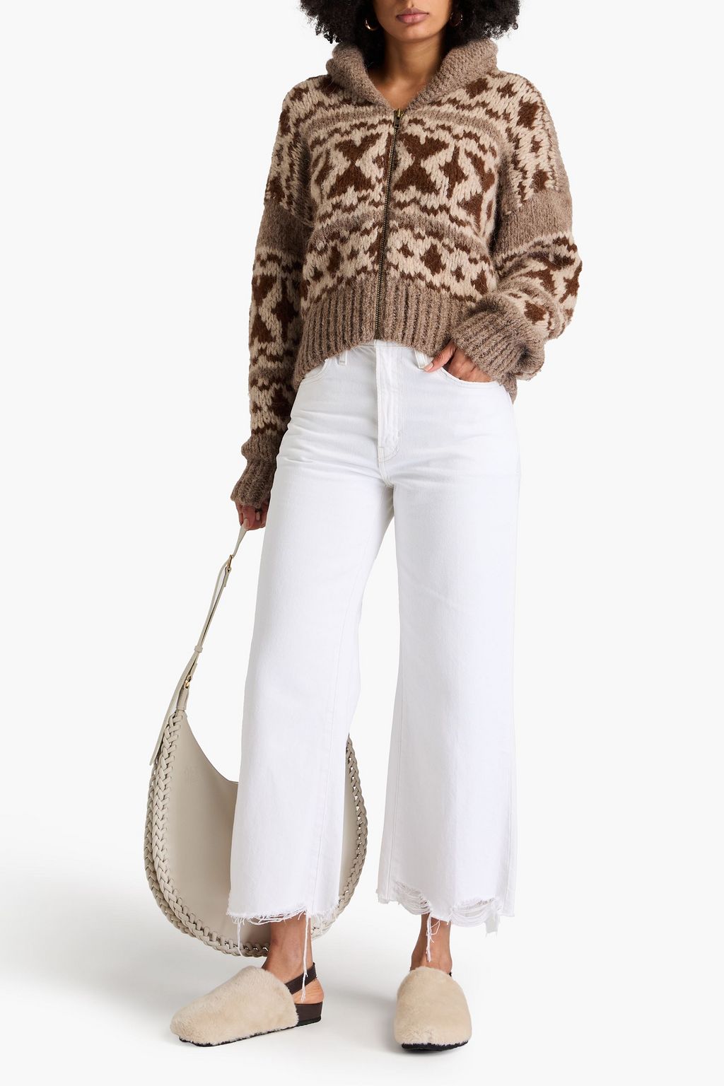 FRAME Fair Isle jacquard-knit alpaca-blend cardigan | THE OUTNET