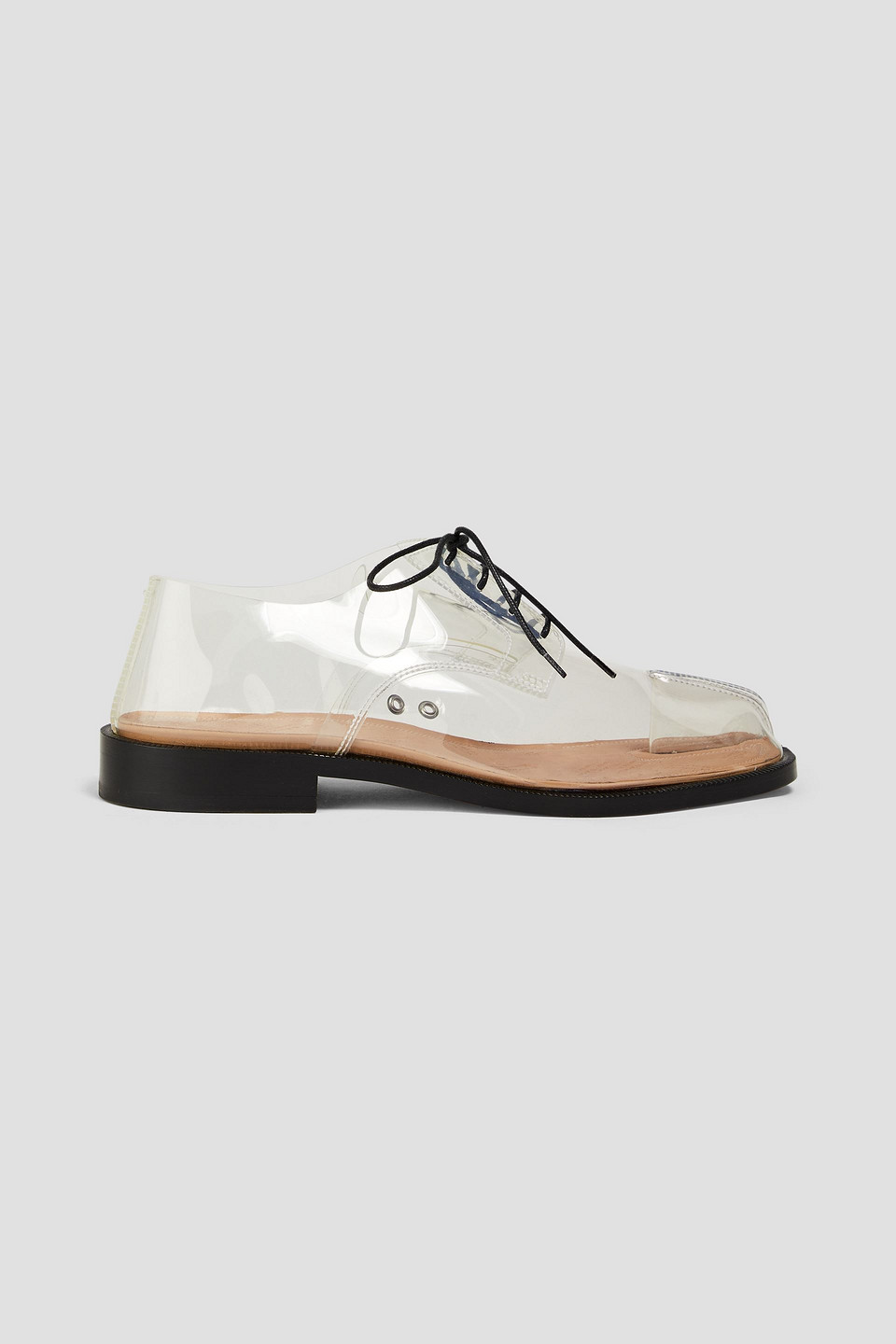 Maison Margiela Tabi Split-toe Pvc Derby Shoes In White | ModeSens