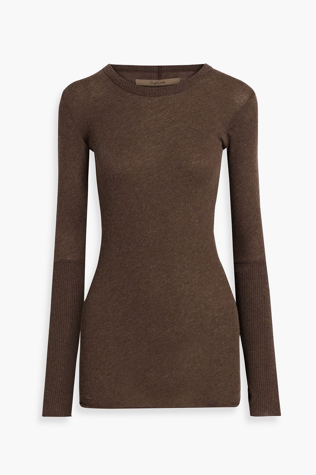 ENZA COSTA Cotton and cashmere-blend sweater | THE OUTNET