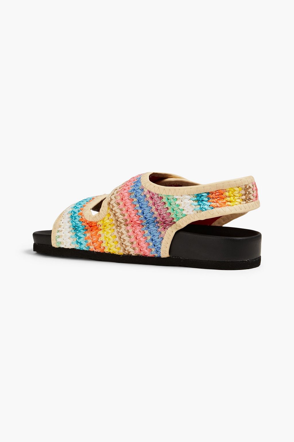 ARIZONA LOVE Striped raffia slingback sandals | THE OUTNET