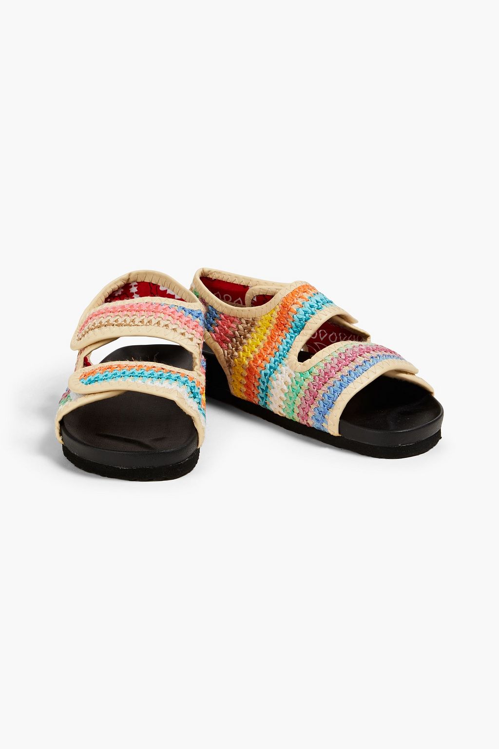 ARIZONA LOVE Striped raffia slingback sandals | THE OUTNET