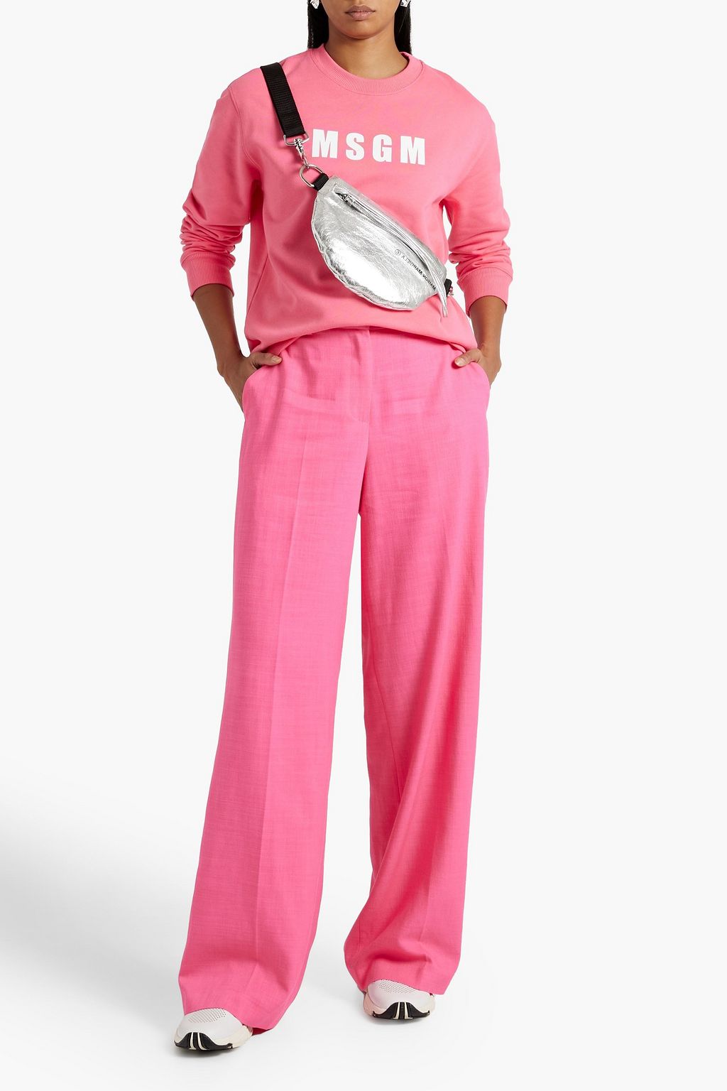 MSGM Logo-print French cotton-terry sweatshirt | THE OUTNET