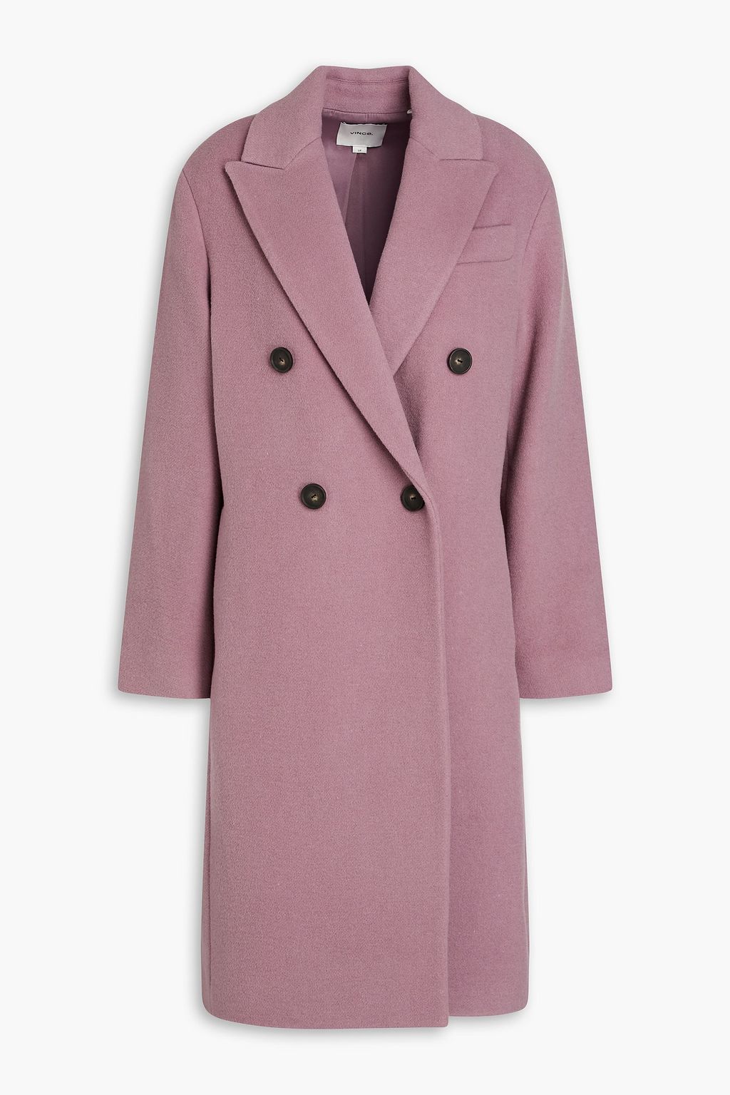 VINCE. Doppelreihiger Mantel aus Filz aus einer Wollmischung | THE OUTNET