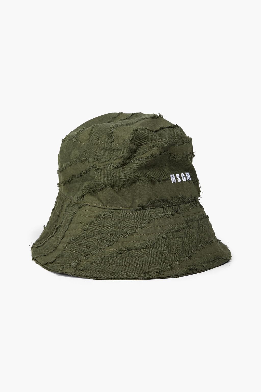 MSGM Embroidered cotton-jacquard bucket hat | THE OUTNET