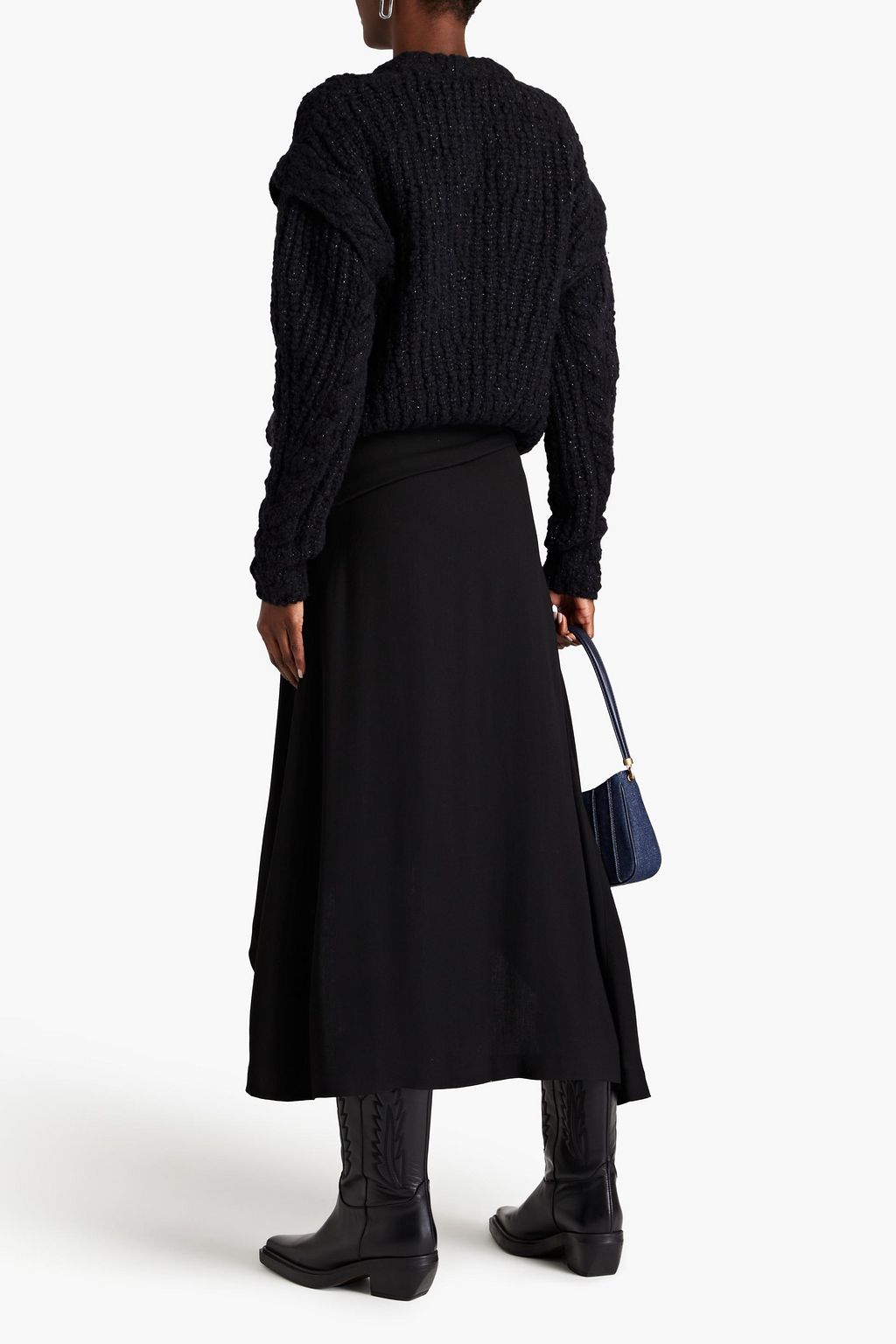 IRO Ely metallic cable-knit sweater | THE OUTNET