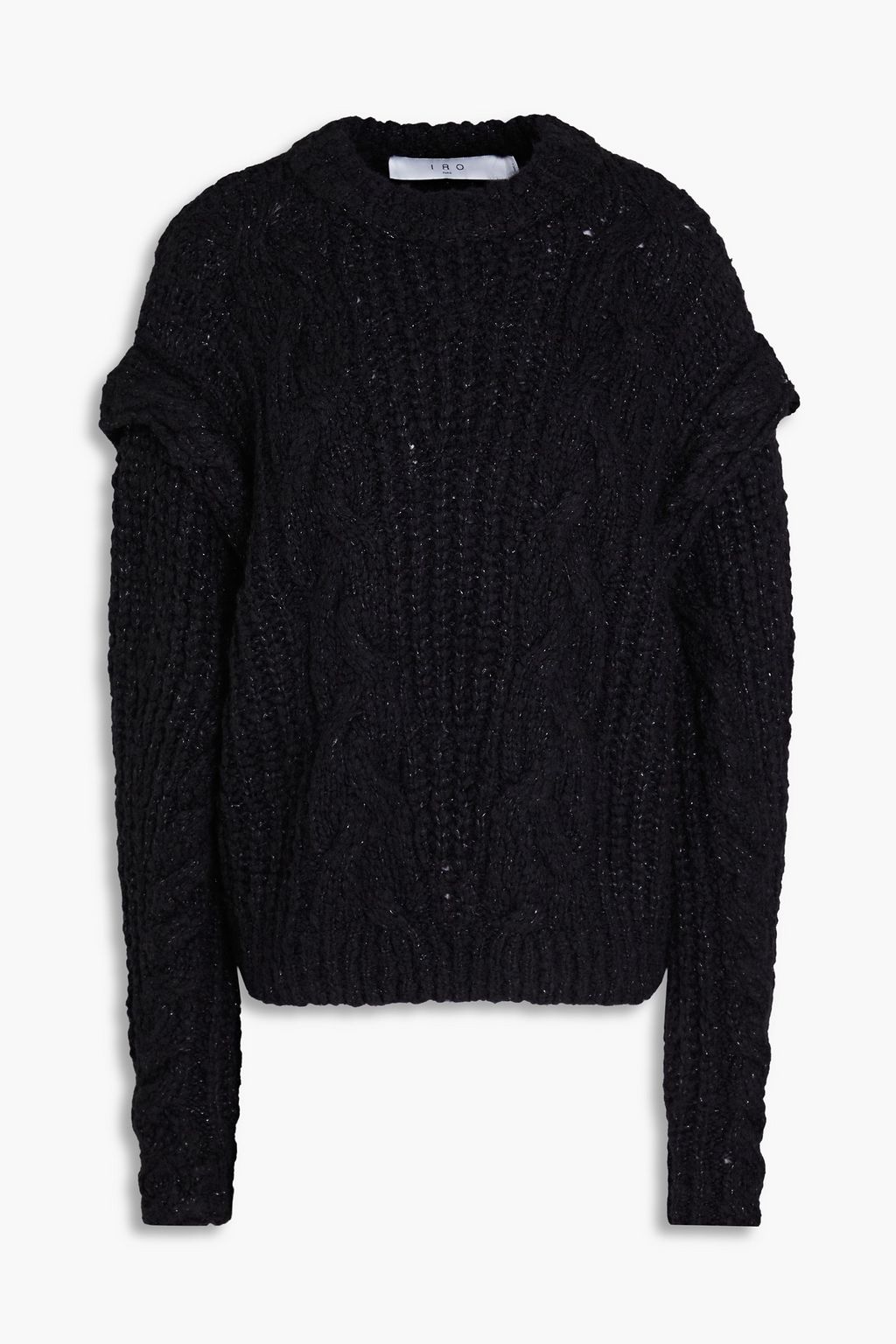 IRO Ely metallic cable-knit sweater | THE OUTNET