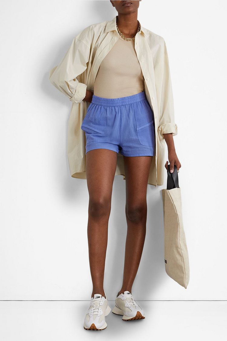 PARADISED Prim crinkled cotton-gauze shorts | THE OUTNET