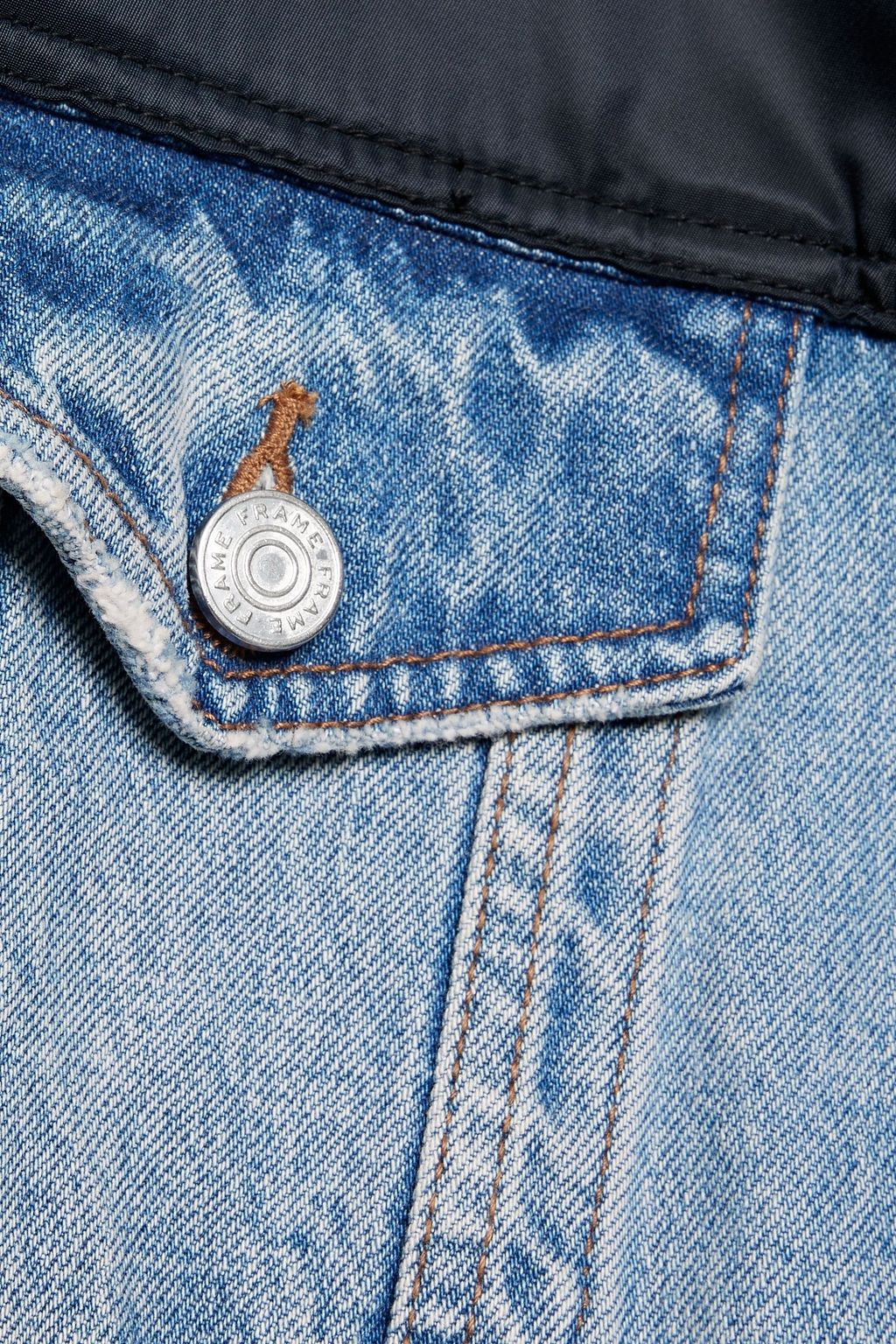 FRAME Shell-paneled denim jacket | THE OUTNET
