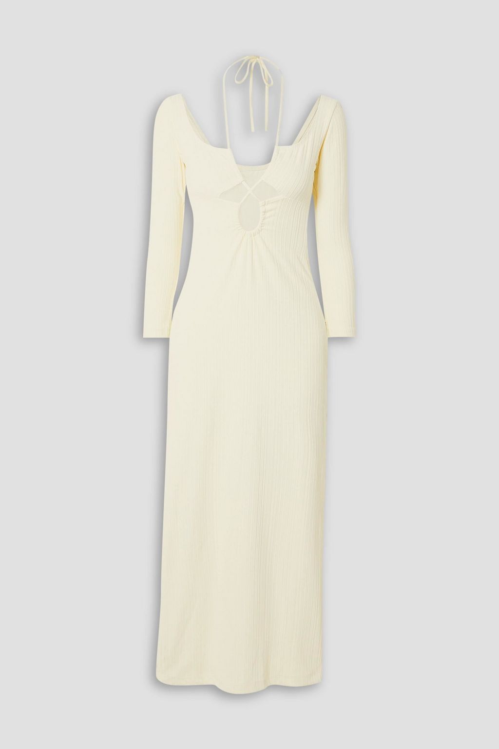 LESLIE AMON Yasmina cutout ribbed-knit dress | THE OUTNET