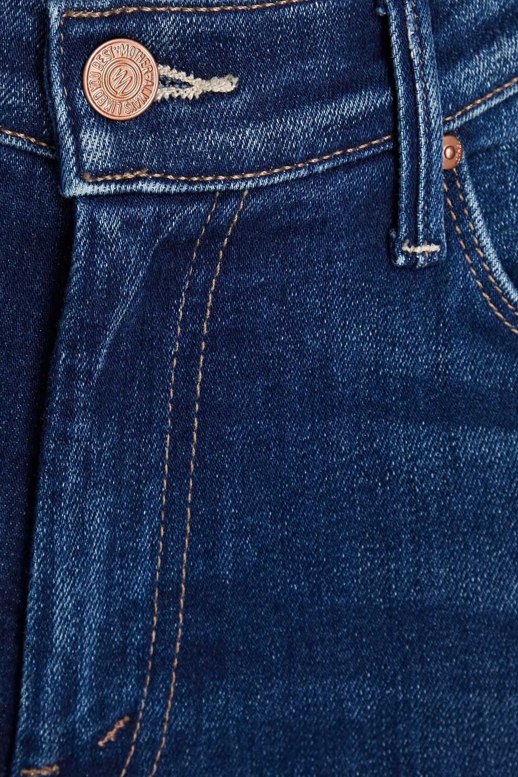 MOTHER Weekender frayed mid-rise flared jeans | THE OUTNET