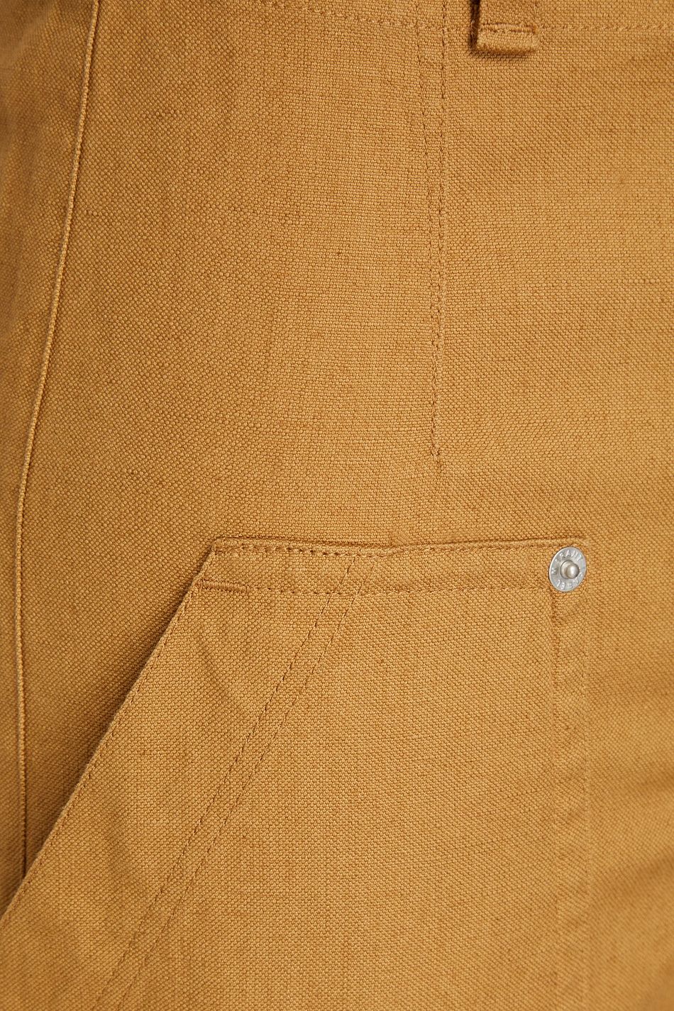 MARANT ÉTOILE Paggy cotton and linen-blend canvas straight-leg pants ...