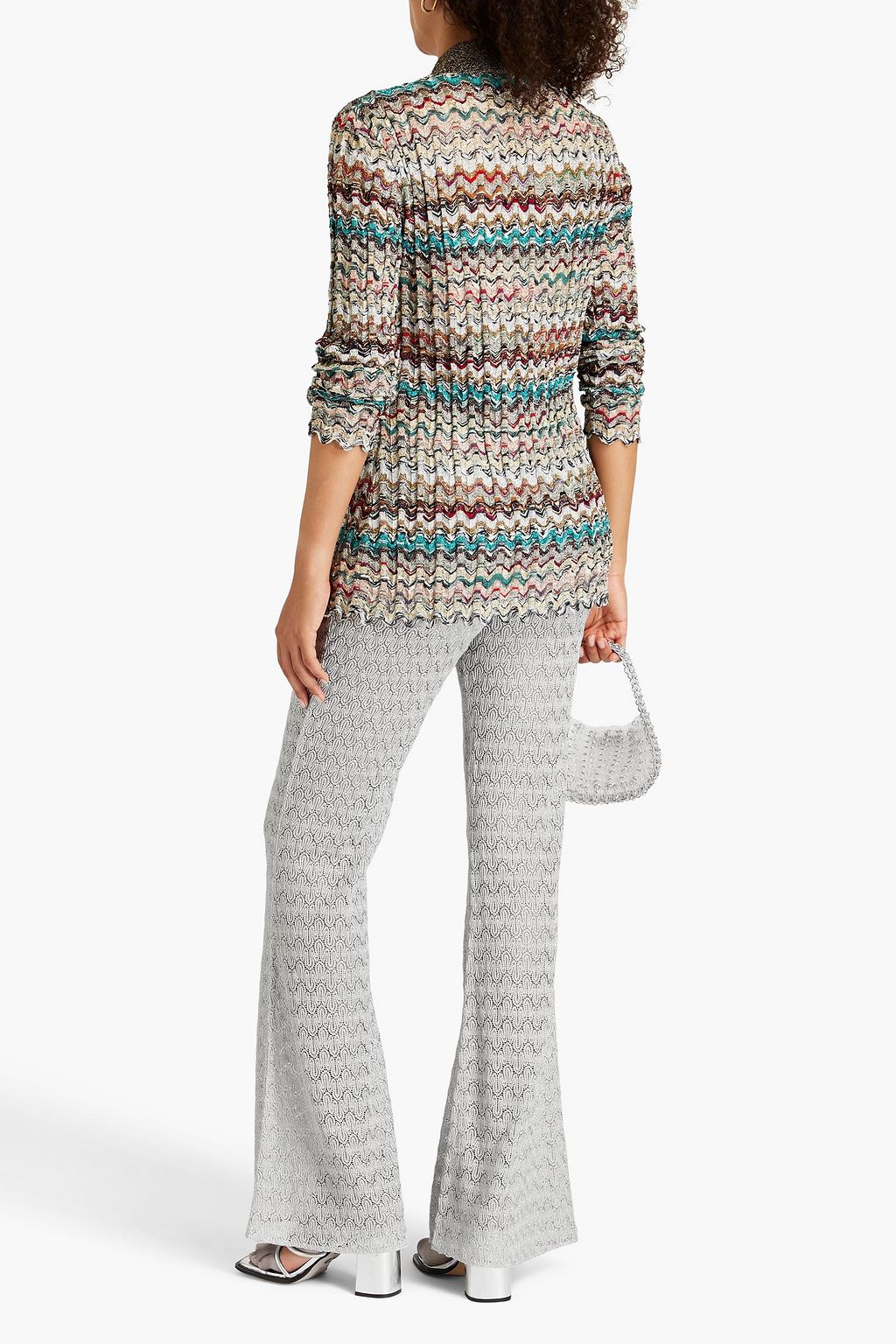 MISSONI Metallic crochet-knit flared pants | THE OUTNET