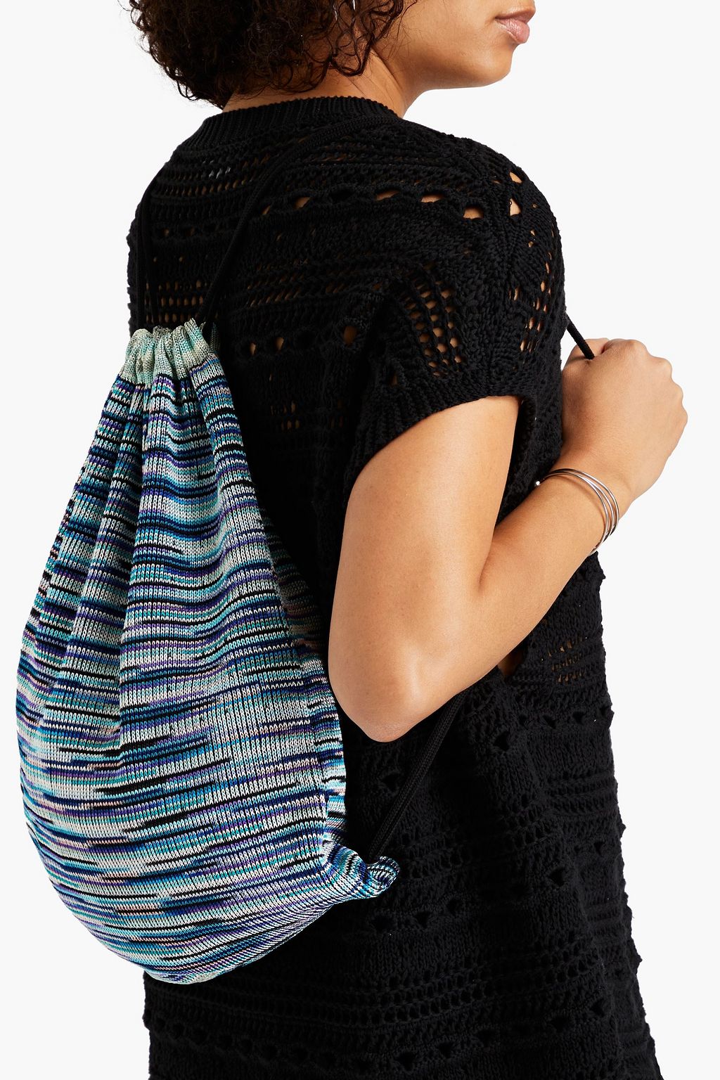MISSONI Space-dyed crochet-knit backpack | THE OUTNET
