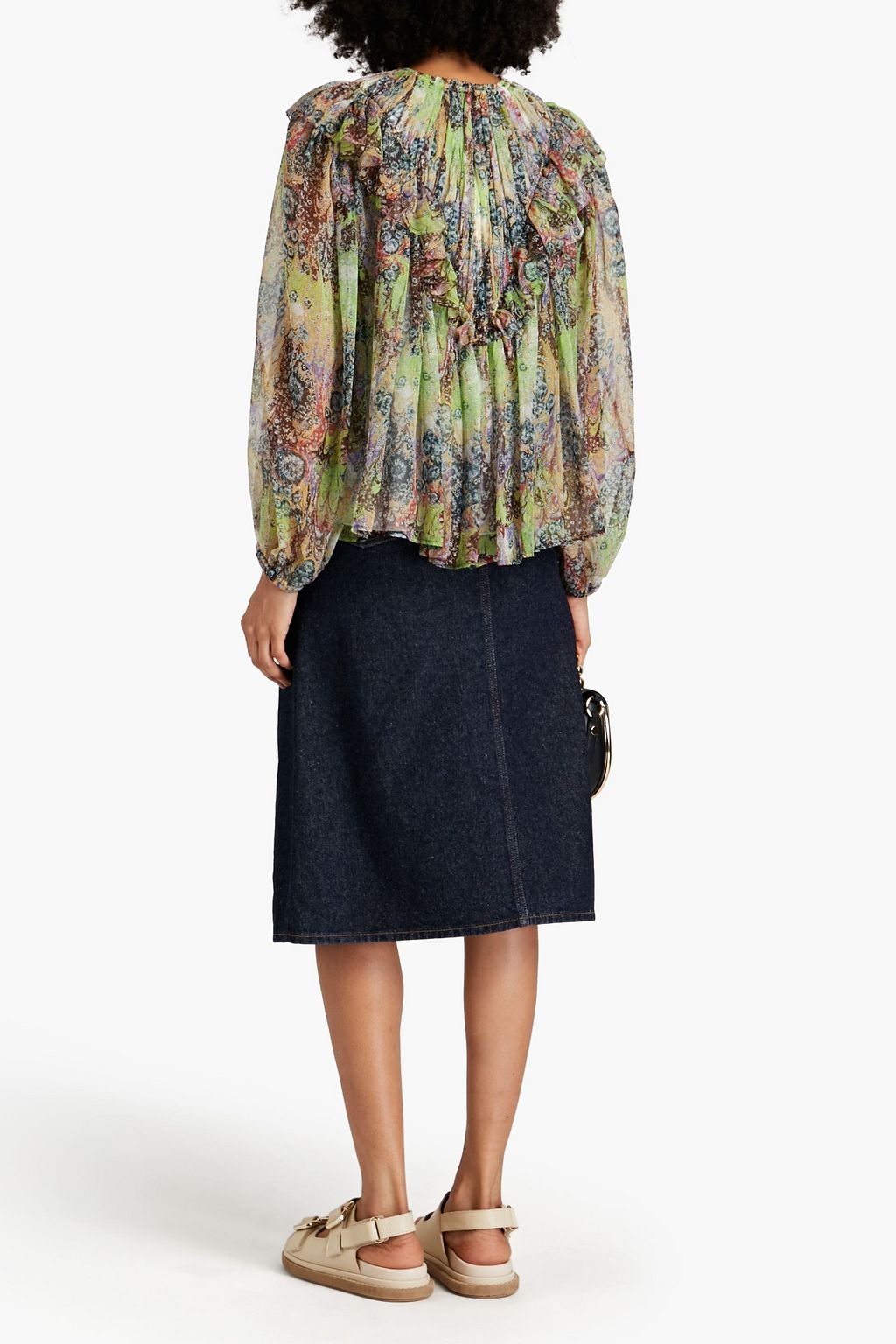 ChloÉ Ruffled Printed Silk Chiffon Blouse The Outnet