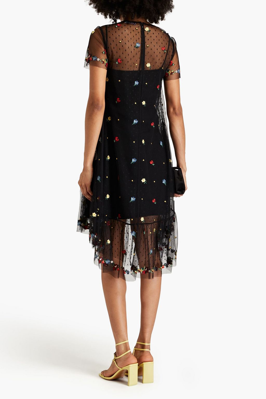 REDVALENTINO Embroidered point d'esprit dress | THE OUTNET