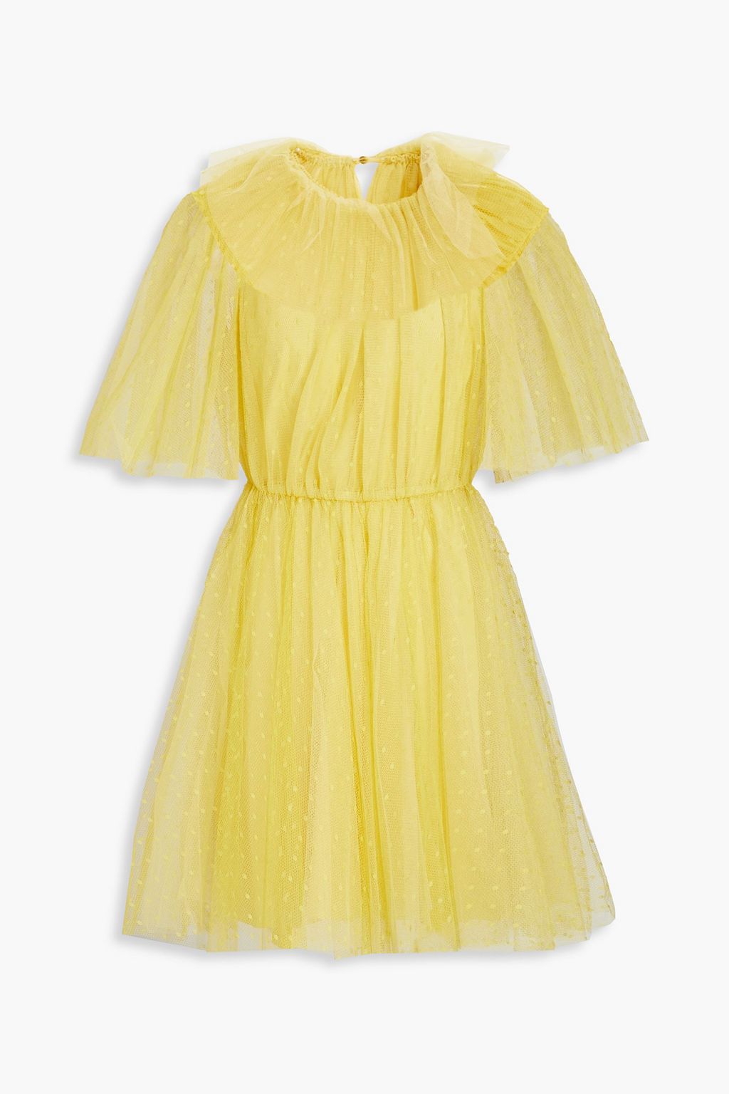 Redvalentino Ruffled Point Desprit Mini Dress The Outnet