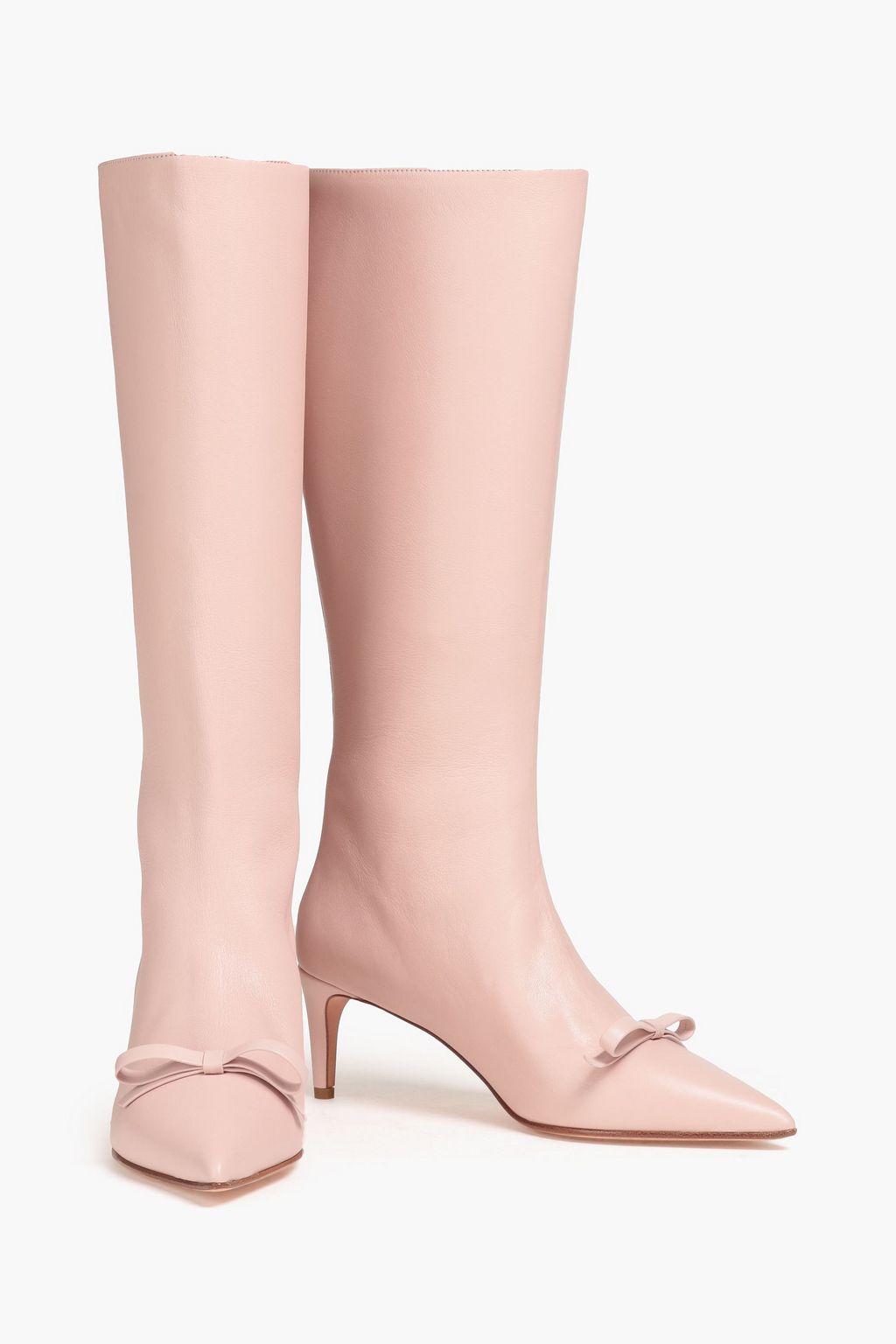 RED(V) Bow-embellished leather boots | THE OUTNET