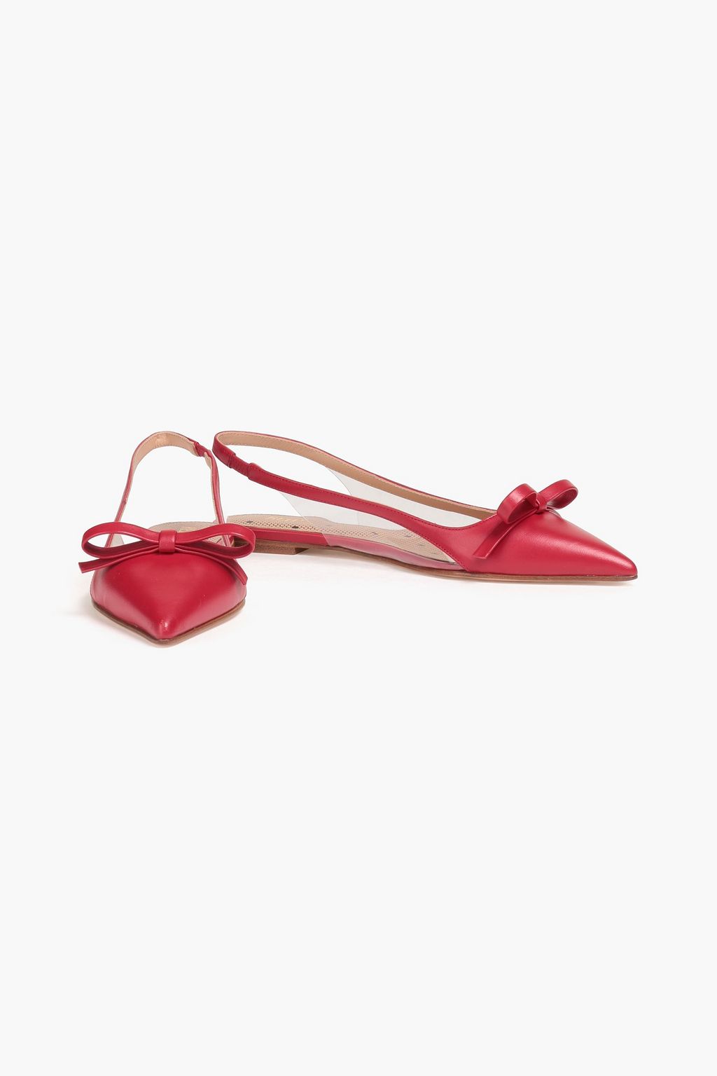 RED(V) Leather slingback point-toe flats | THE OUTNET