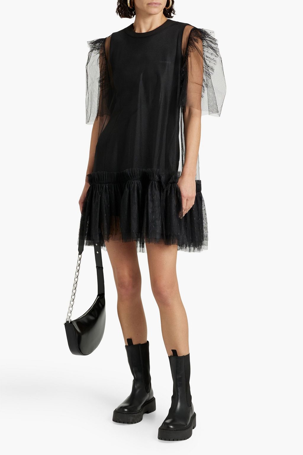 Redvalentino Layered Ruffled Point Desprit Mini Dress The Outnet