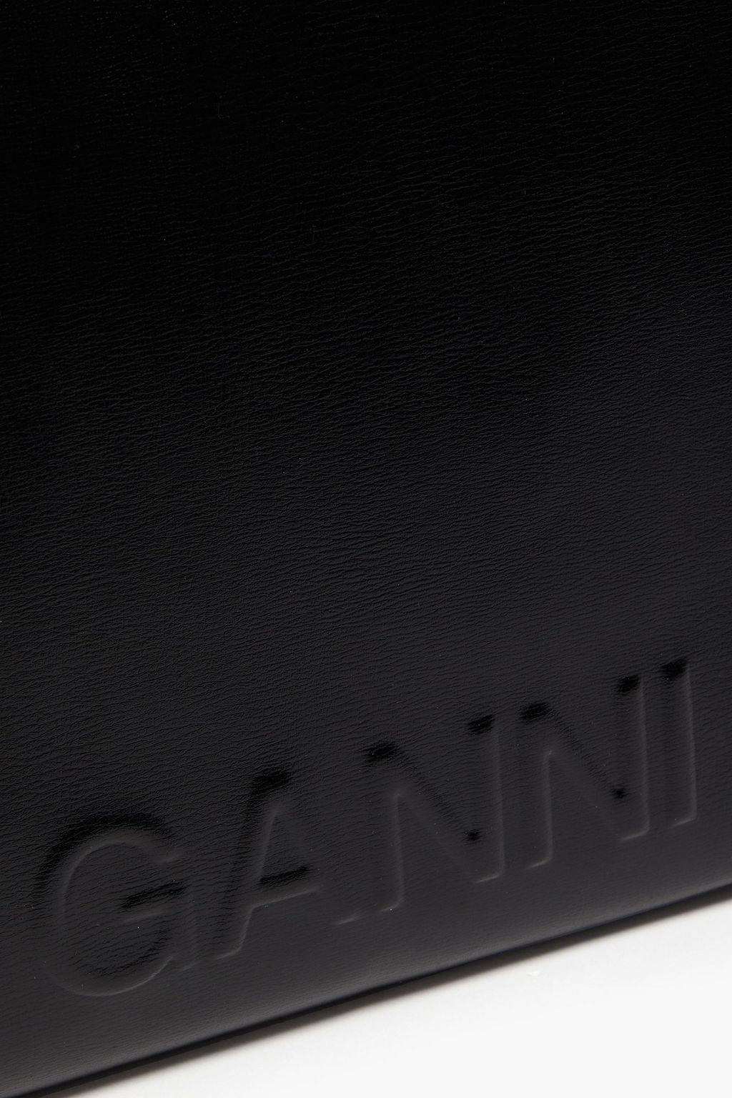 GANNI Banner East West embossed leather tote | THE OUTNET