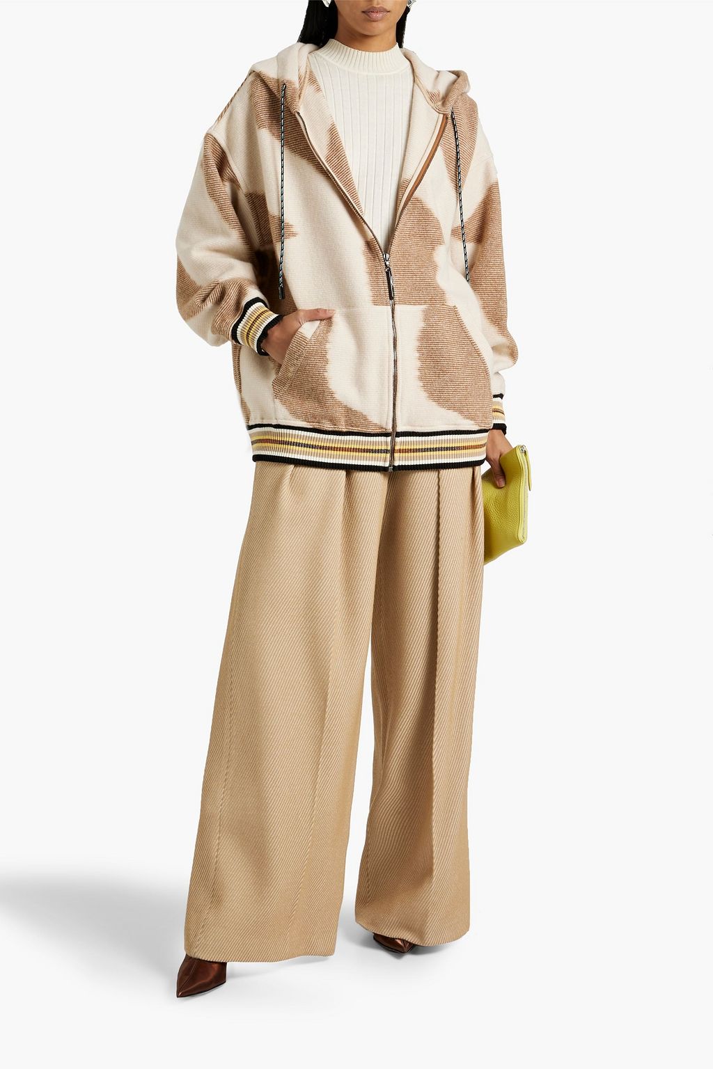 MISSONI Intarsia wool hooded track jacket | THE OUTNET