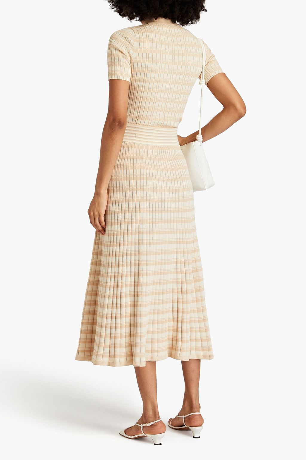 ANNA QUAN Striped ribbed cotton polo shirt | THE OUTNET