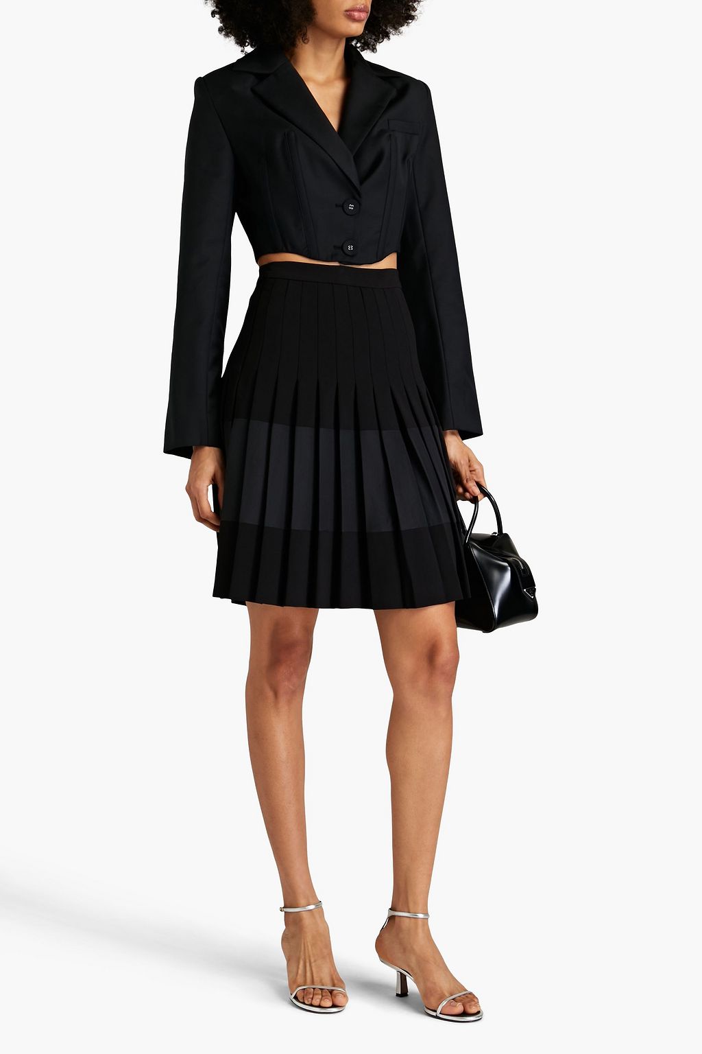 ANNA QUAN Cropped wool-blend twill blazer | THE OUTNET