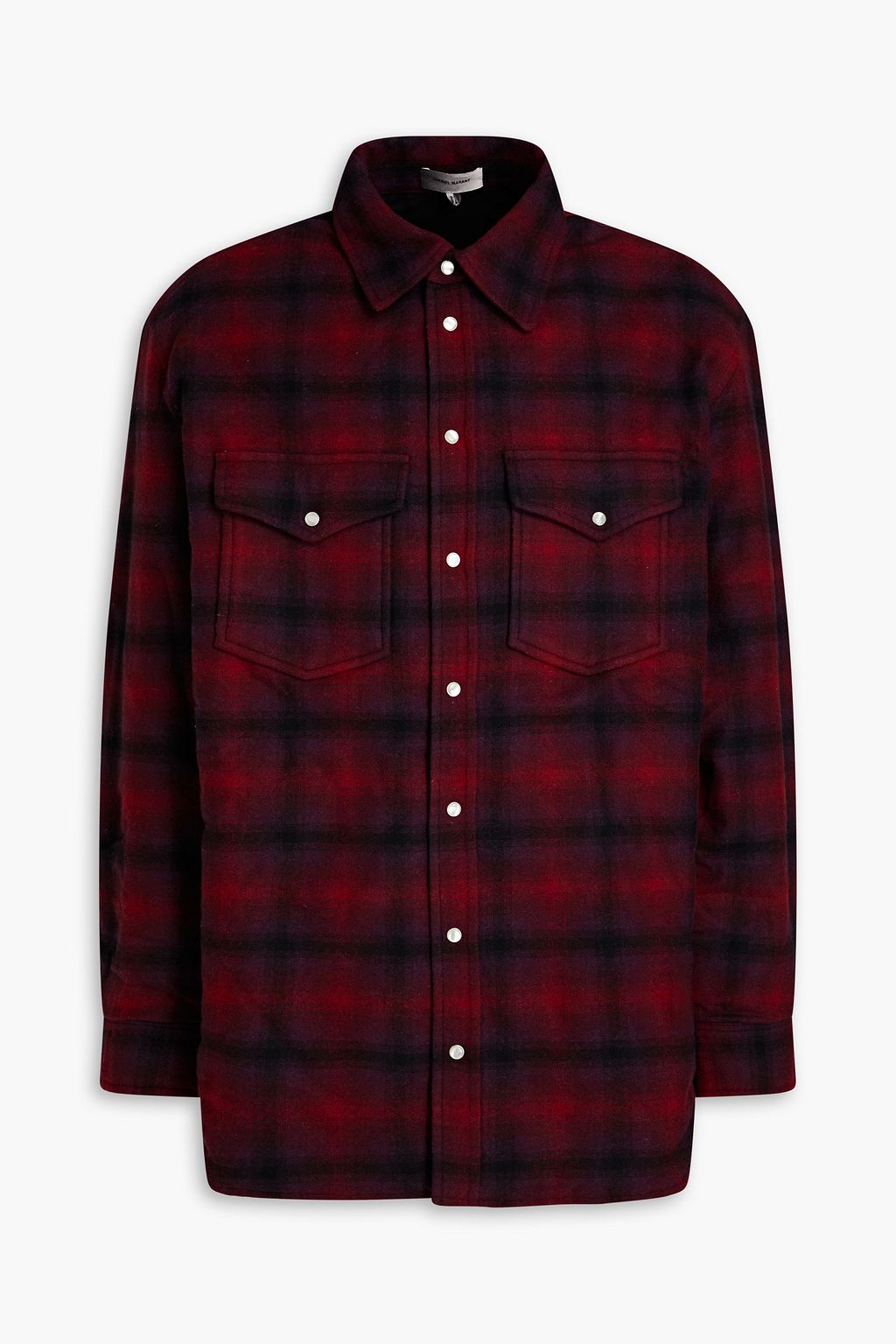 ISABEL MARANT Ruddy checked wool-blend overshirt | THE OUTNET