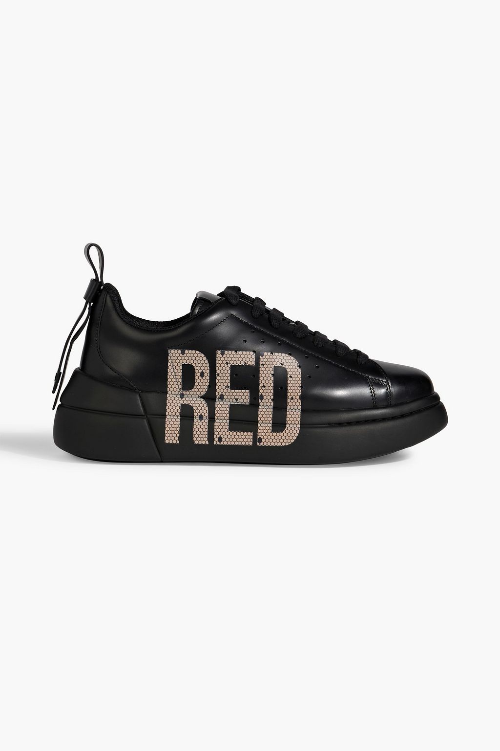 RED(V) Logo-print leather exaggerated-sole sneakers | THE OUTNET