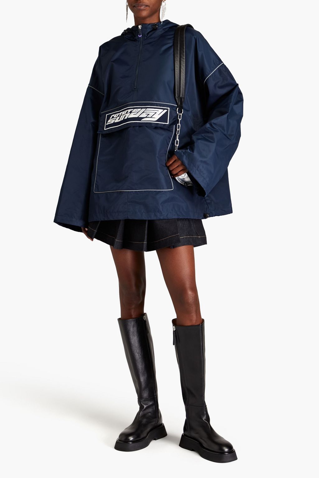 ROTATE BIRGER CHRISTENSEN Oversized appliquéd shell jacket | THE OUTNET