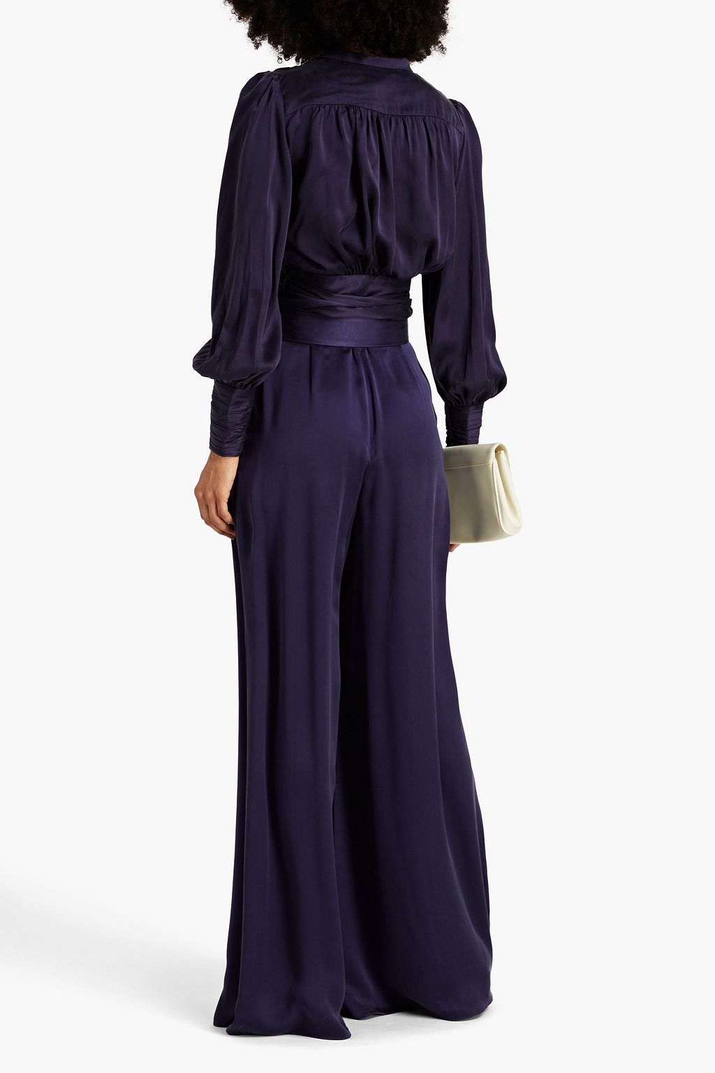 ZIMMERMANN Belted washed-silk wide-leg pants | THE OUTNET