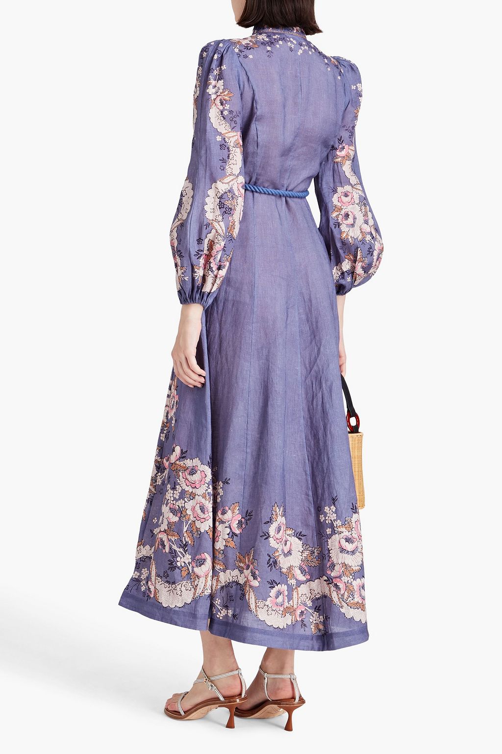 Zimmermann Floral Print Linen Maxi Dress The Outnet