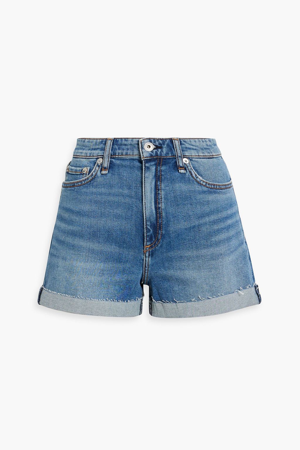 RAG & BONE Nina frayed denim shorts | THE OUTNET