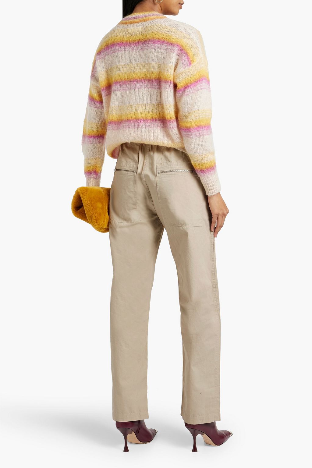 Isabel Marant Étoile Drussell Striped Mohair Blend Sweater The Outnet