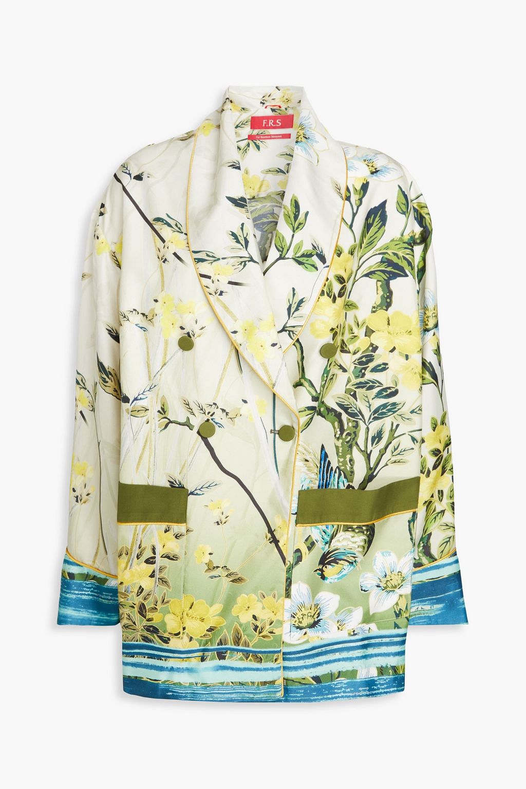 F.R.S. FOR RESTLESS SLEEPERS Climene floral-print silk-twill blazer ...