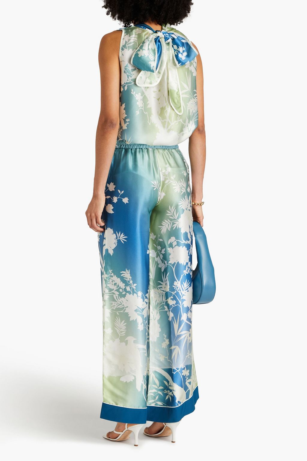 F.R.S. FOR RESTLESS SLEEPERS Callisto floral-print silk-satin wide-leg ...