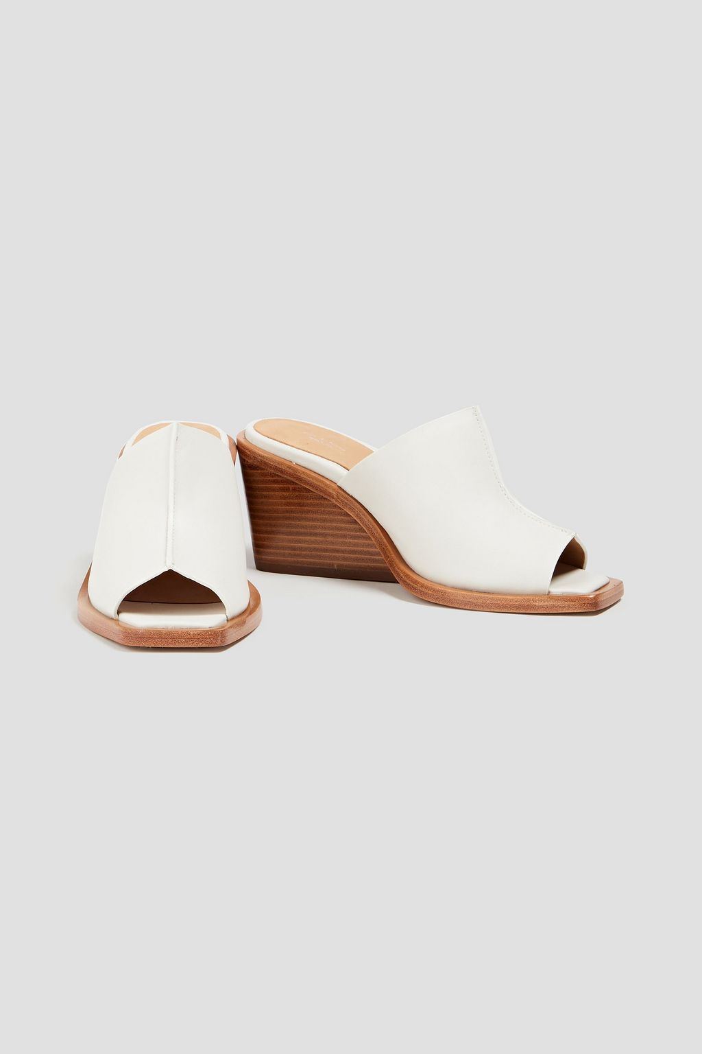 RAG & BONE Santiagol leather wedge mules | THE OUTNET