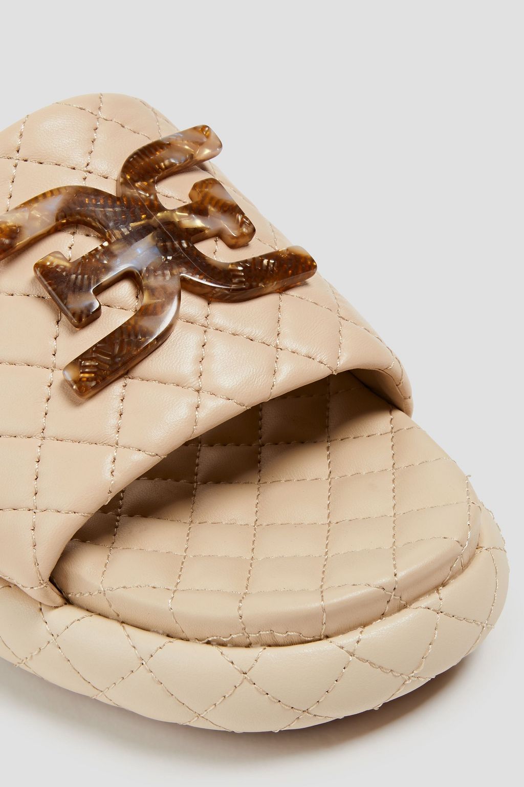 SAM EDELMAN Karinda embellished quilted leather slides | THE OUTNET