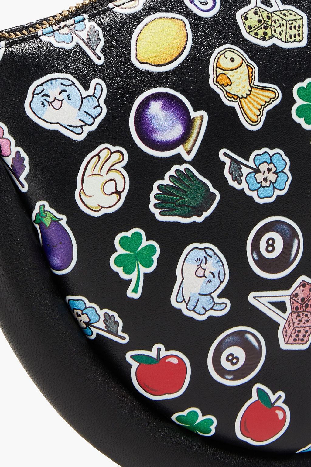 JW ANDERSON Stickers Bumper Moon printed leather shoulder bag | THE OUTNET