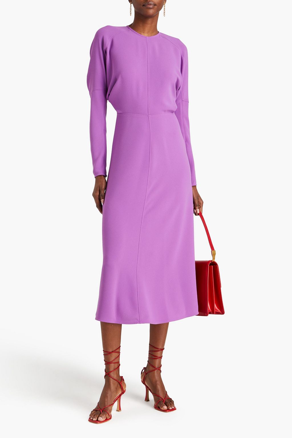 Victoria Beckham Crepe Midi Dress The Outnet