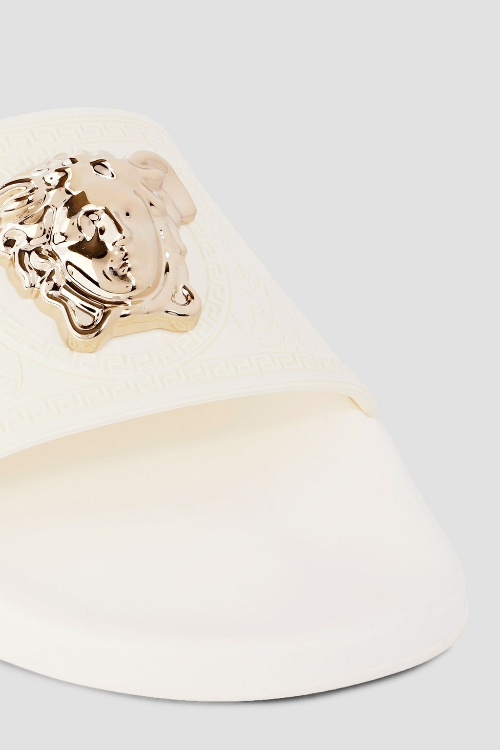 VERSACE La Medusa embellished rubber slides | THE OUTNET