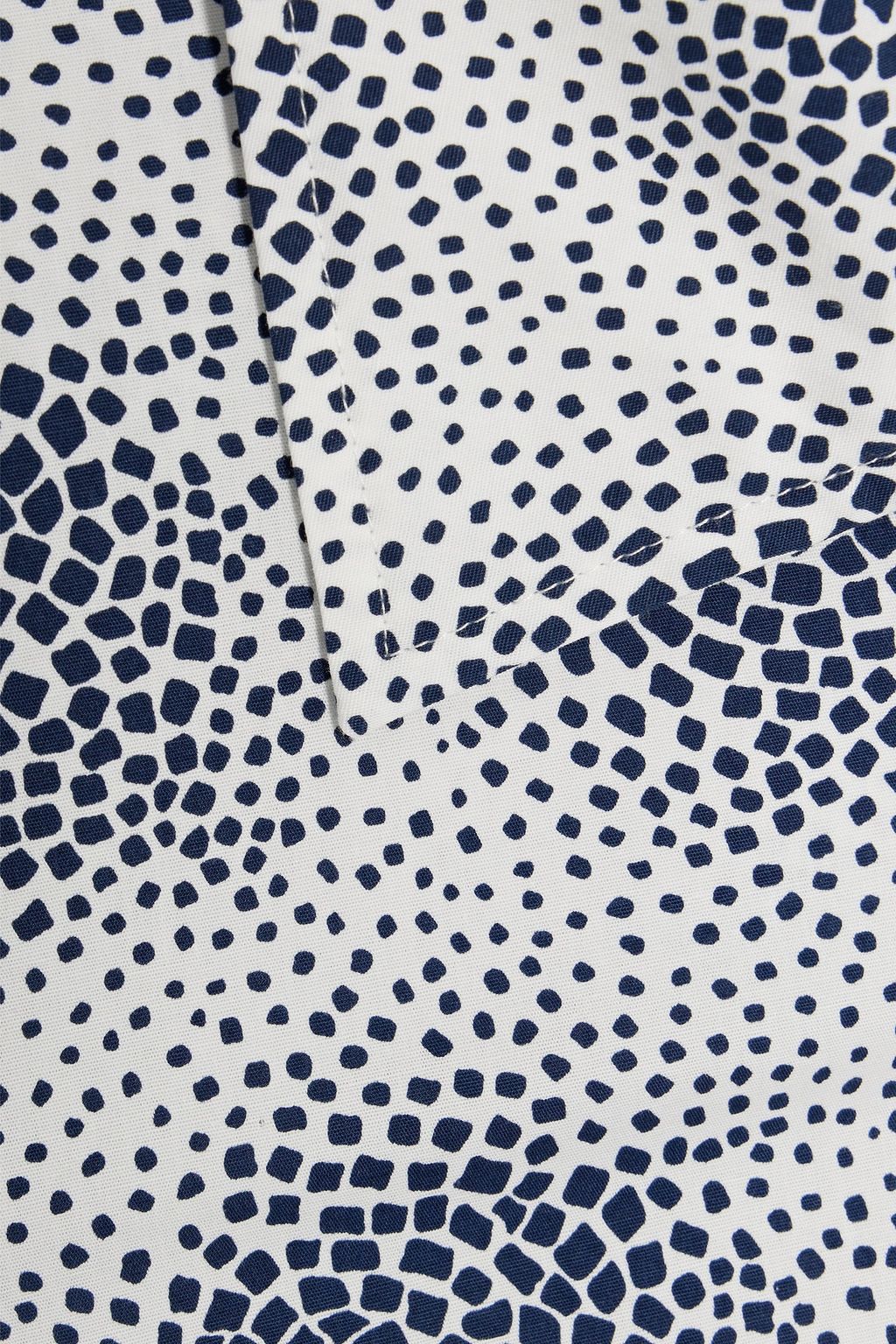 DIANE VON FURSTENBERG Gabby printed cotton-blend poplin midi shirt ...