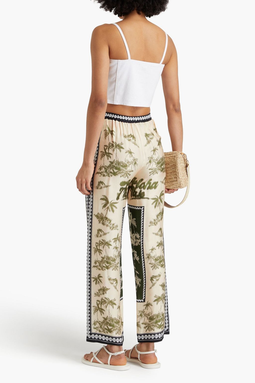 MAJE Donegal cashmere flared pants | THE OUTNET